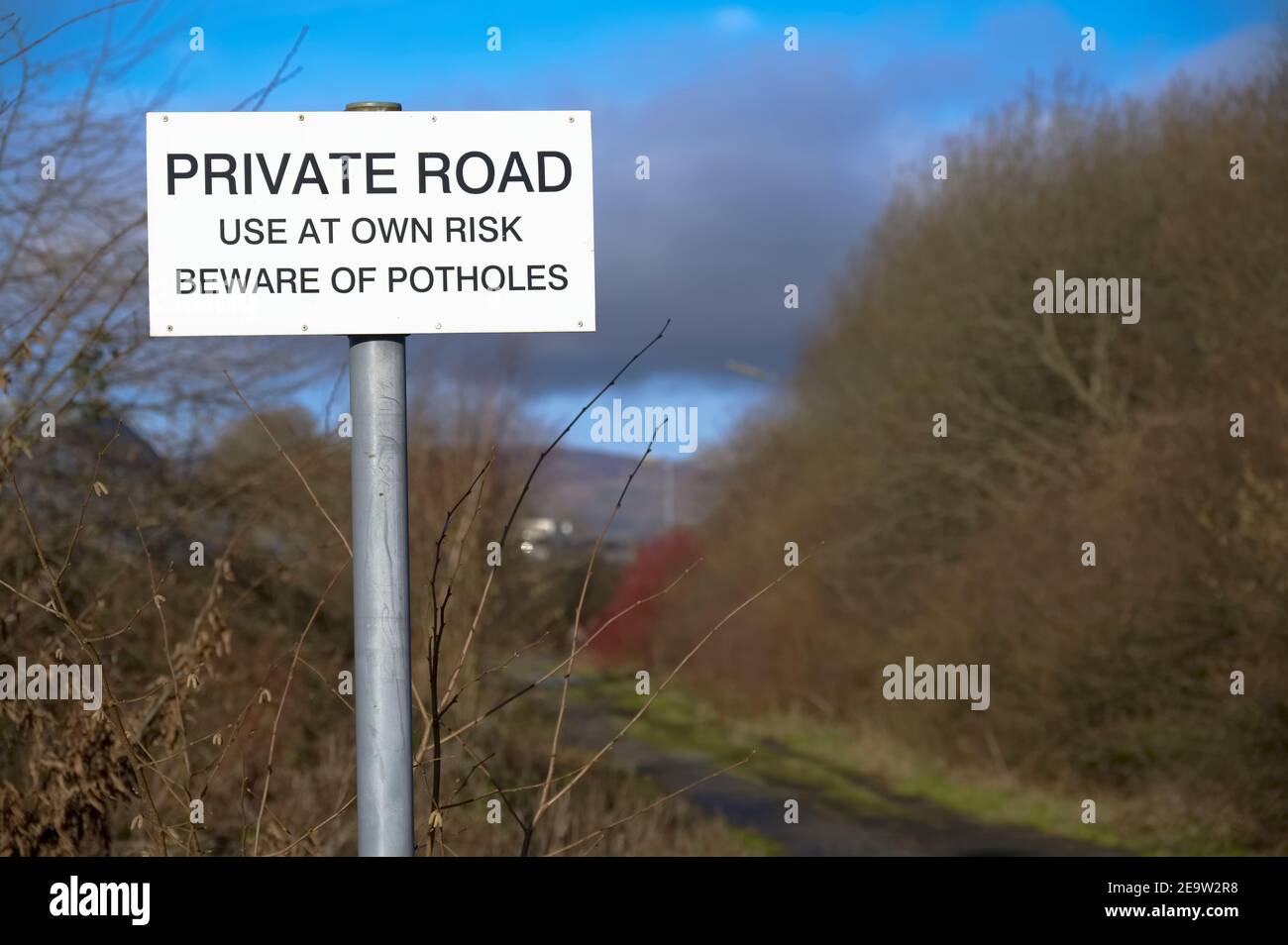 Warning sign for potholes hi-res stock photography and images - Alamy