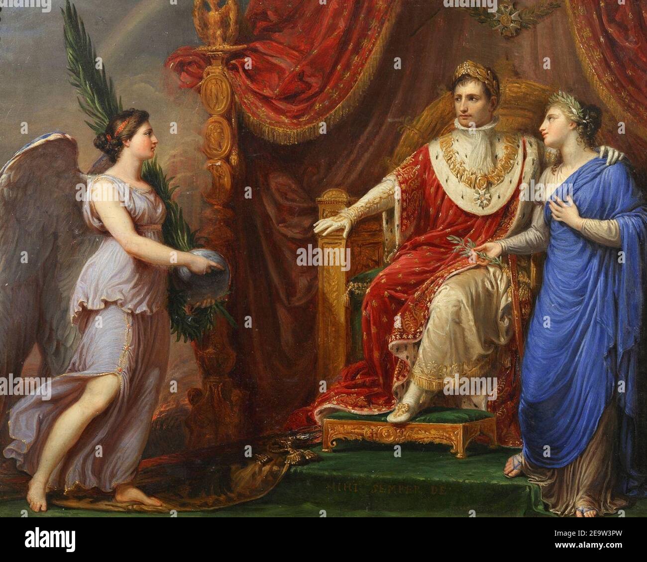 Napoleon Enthroned with Allegorical Figures of Peace and Victory by ...