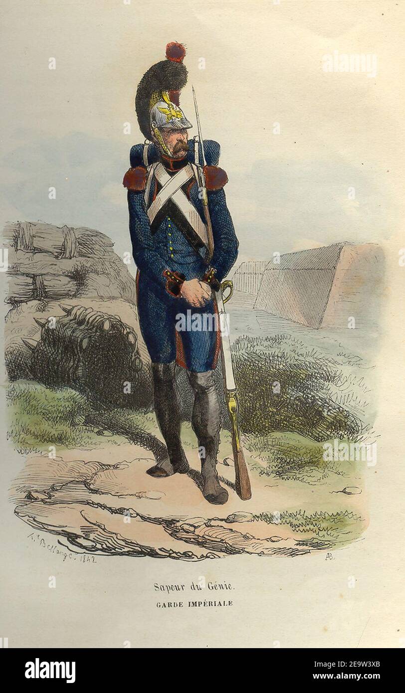 Napoleon Guard Sapper by Bellange Stock Photo - Alamy