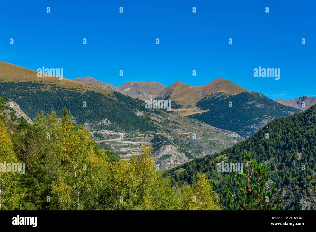 Pyrenees mountains viewed from Andorra Stock Photo - Alamy