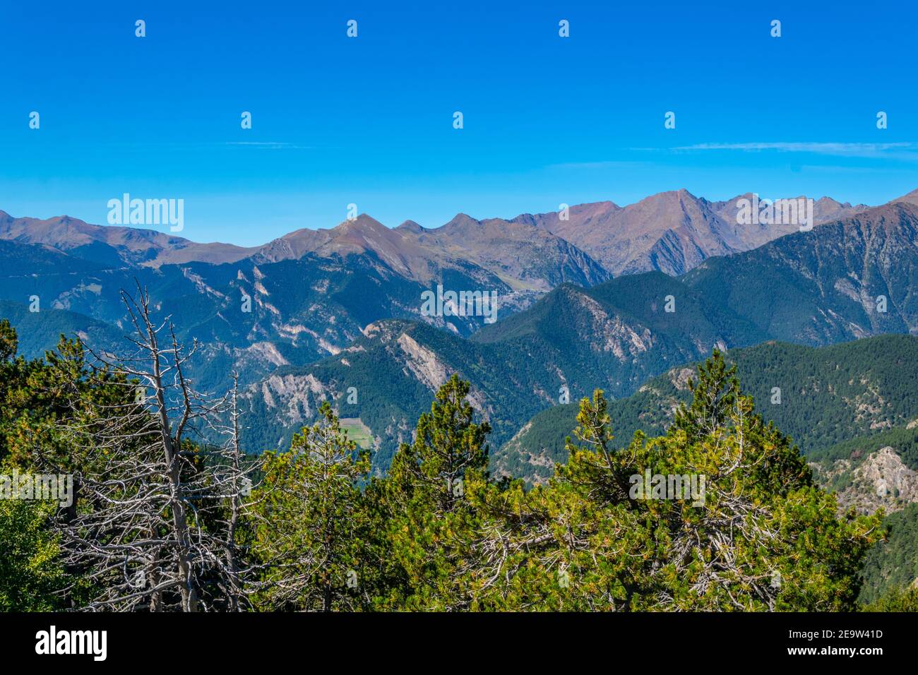 Pyrenees mountains viewed from Andorra Stock Photo - Alamy