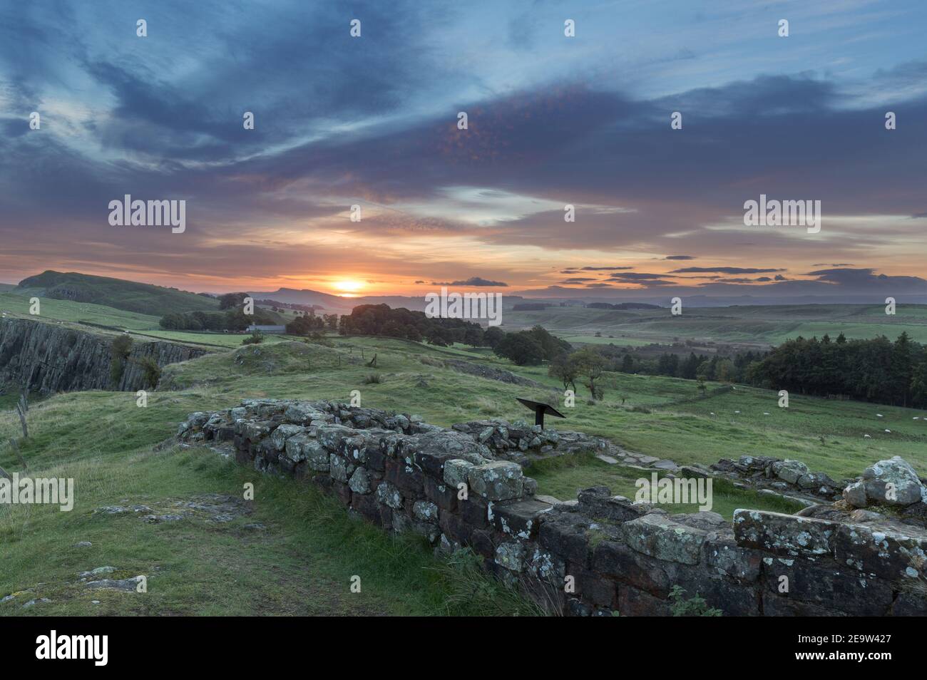 Sunrise at Turret 45A, Walltown Crags, Hadrian's Wall, Northumberland ...