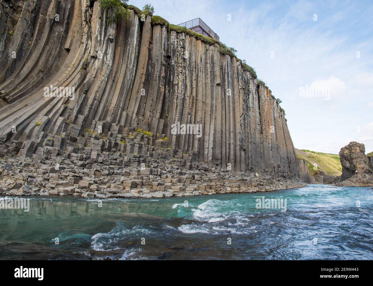 The Magnificent basalt columns of Studlagil canyon in Jokuldalur Valley ...