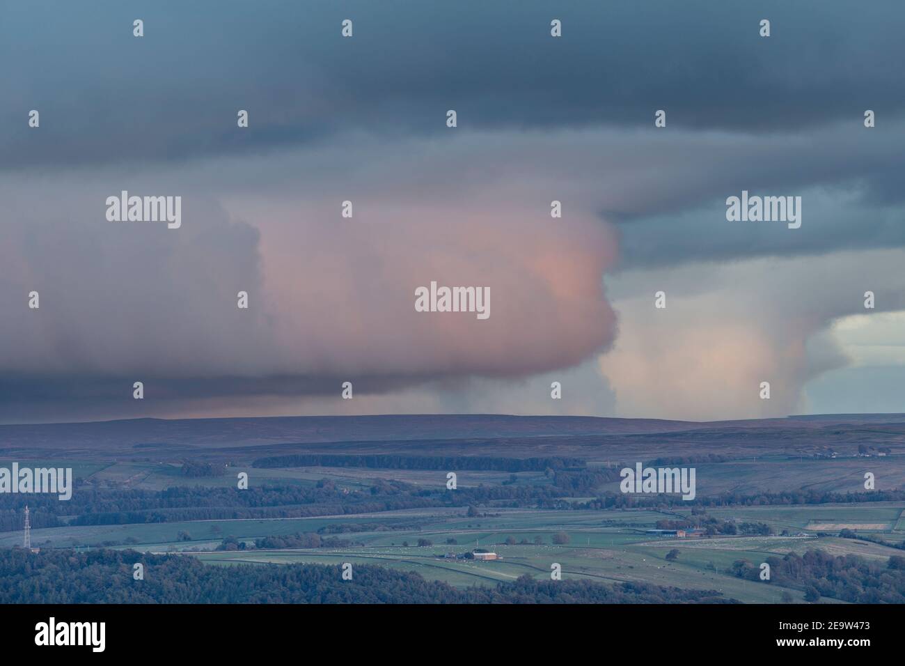 An unusual, barrel-like cloud formation seen from Winshield Crags ...