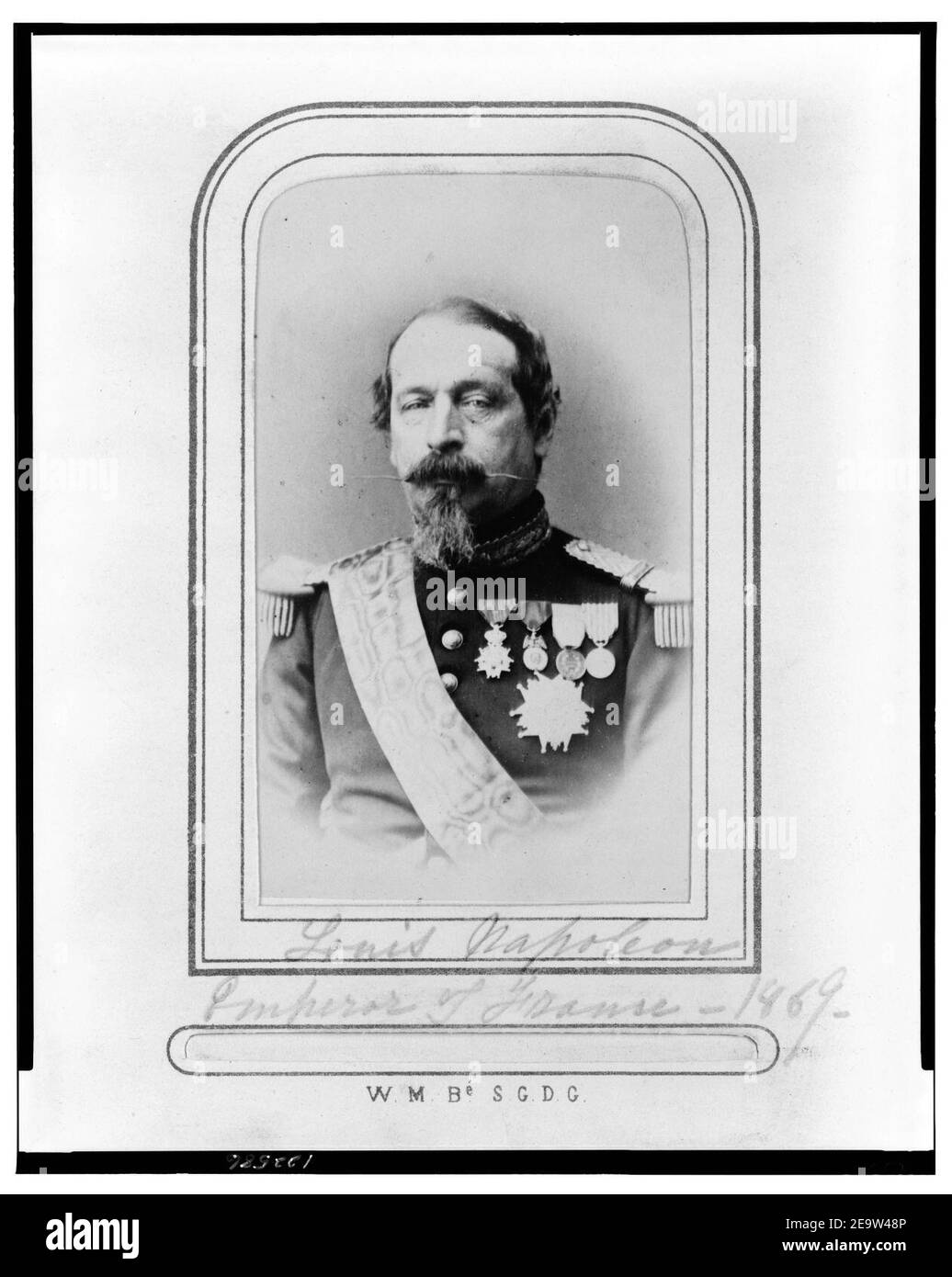 Napoleon III, Emperor of the French, half-length portrait, facing front ...