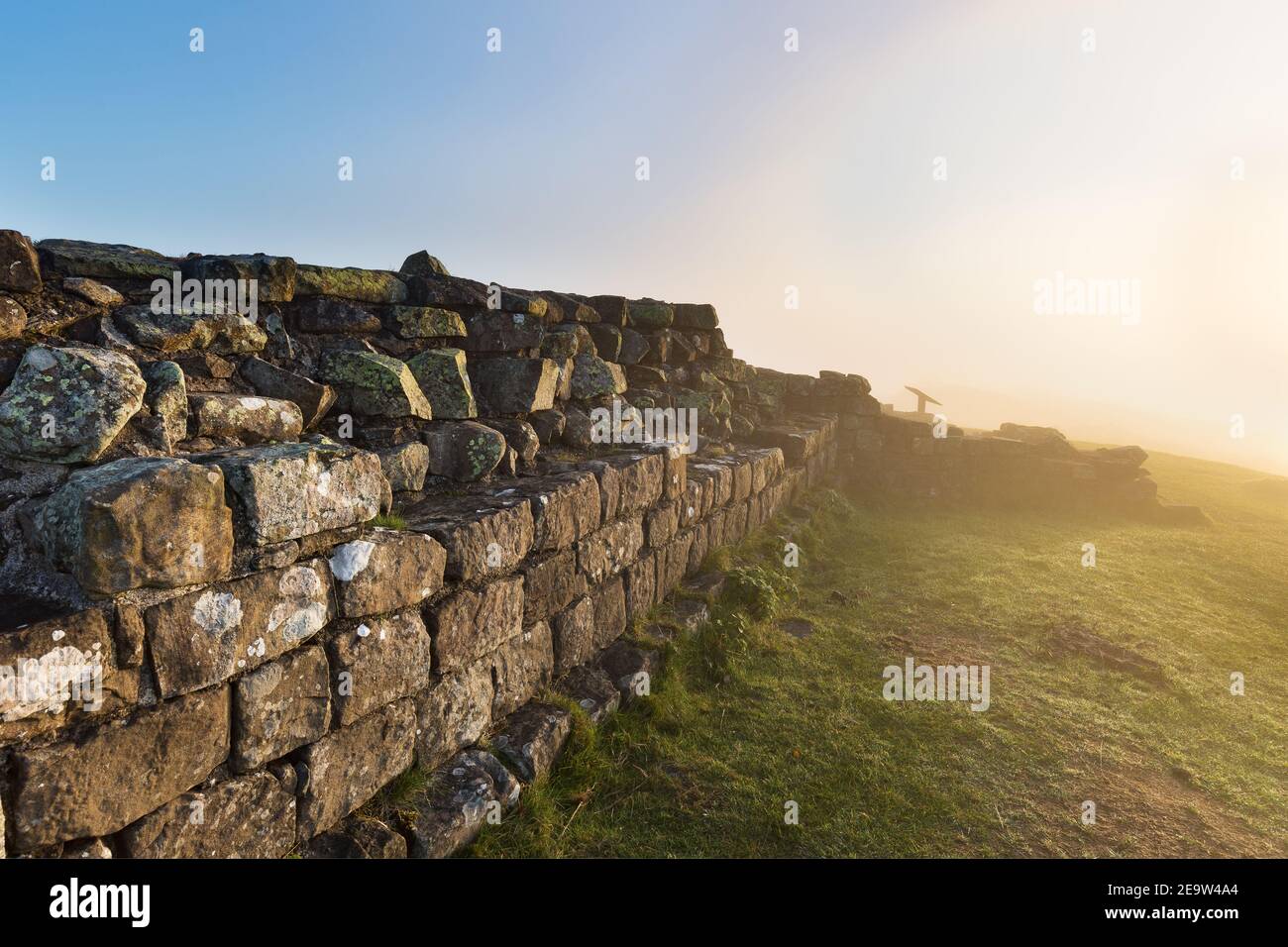 Early morning mist at Turret 45A, Walltown Crags, Hadrian's Wall ...