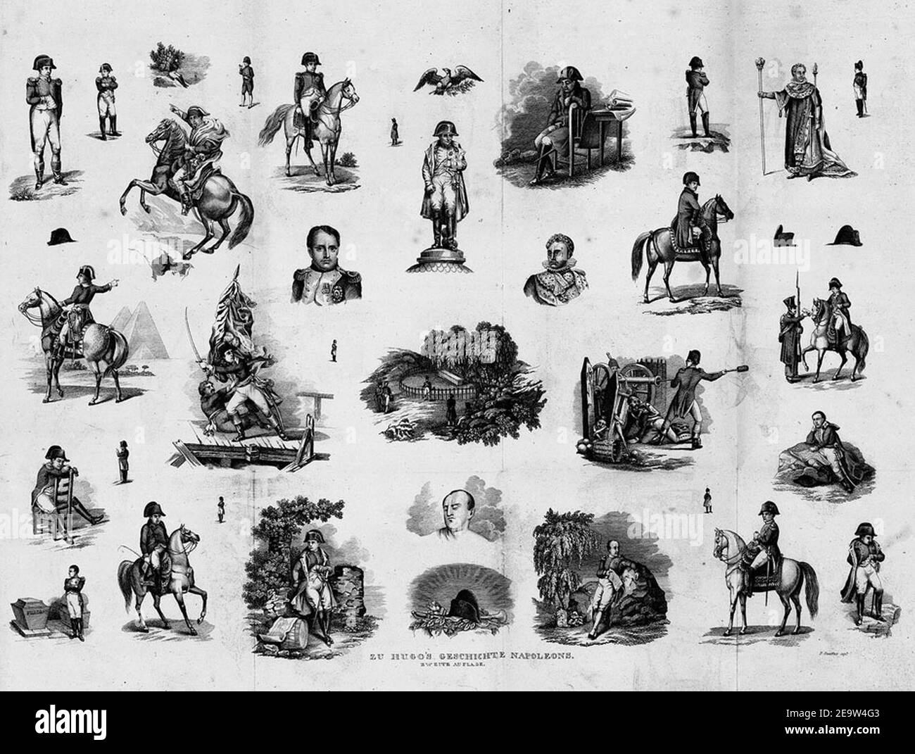 Napoleon portraits and scenes 1836 Stock Photo - Alamy