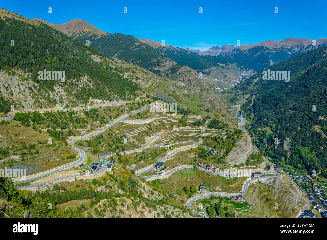 Mountainous road at Andorra Stock Photo - Alamy