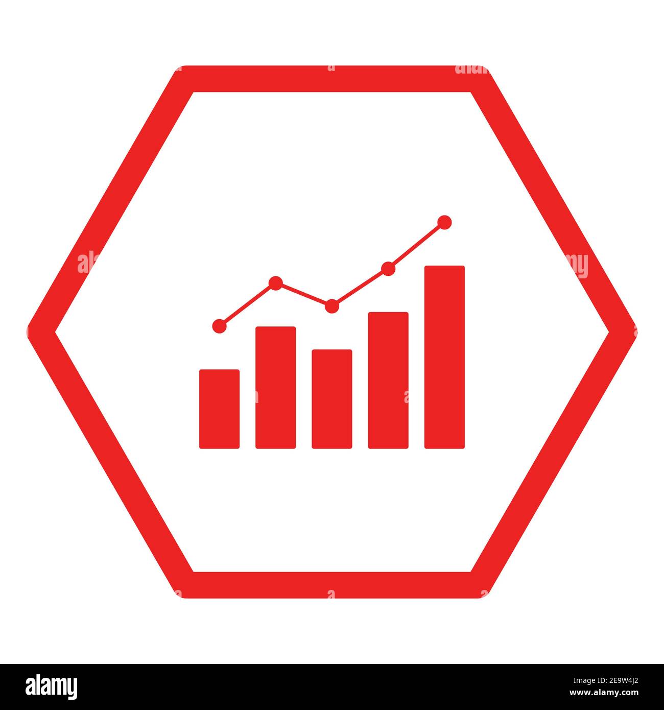 Chart and hexagon Stock Photo - Alamy
