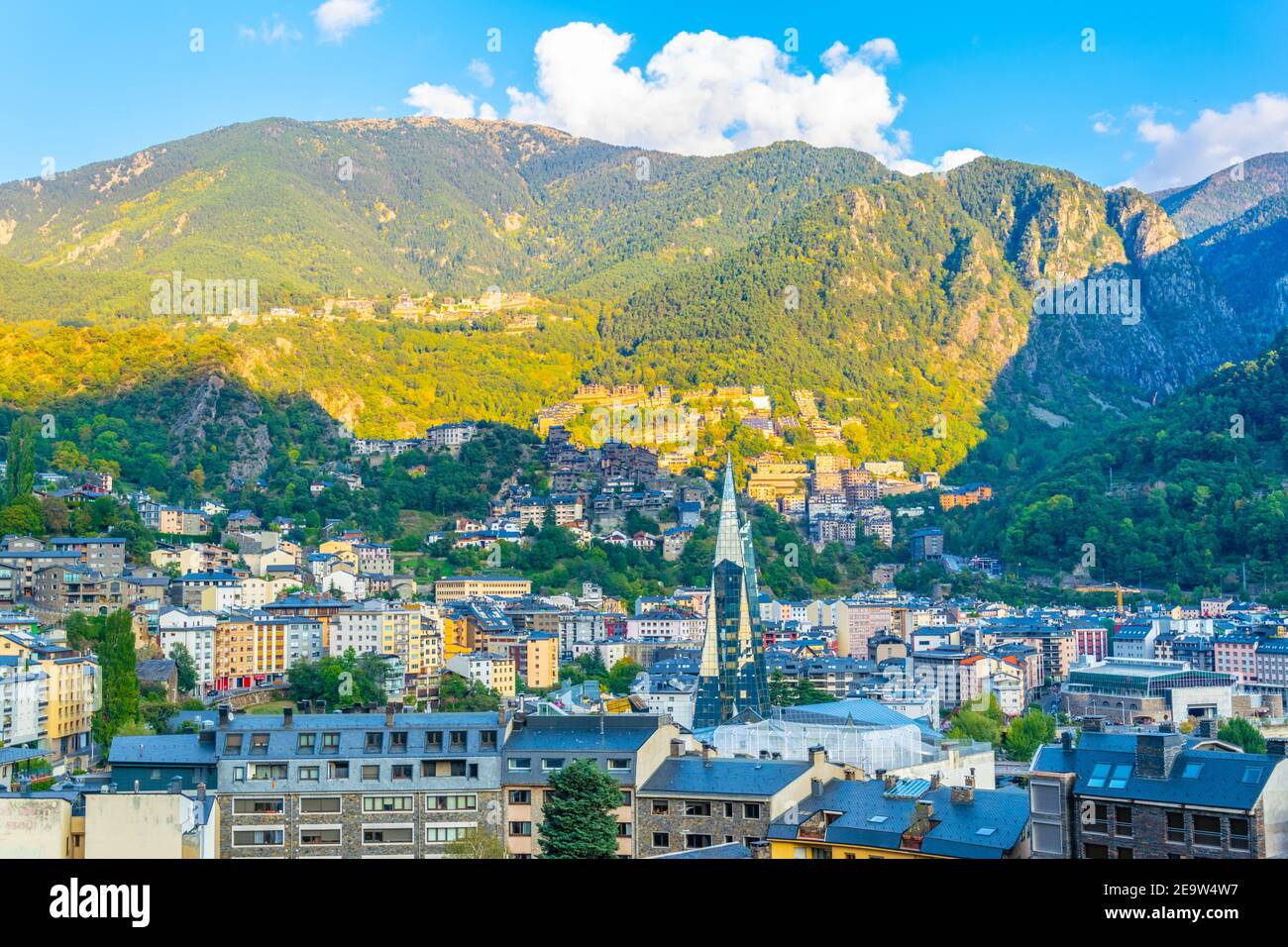 Aerial view of Andorra la Vella Stock Photo - Alamy