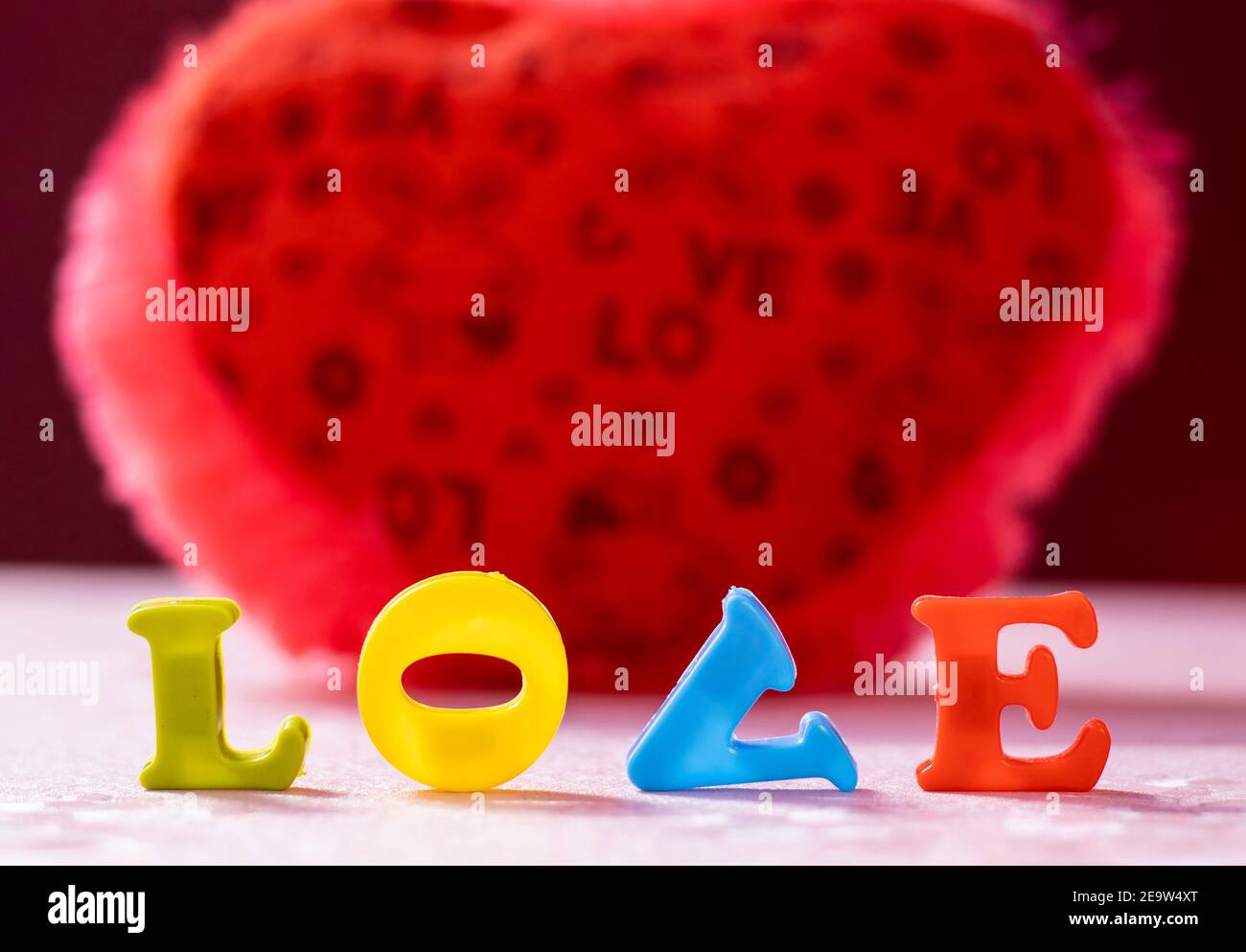 Alphabet letters red heart valentine hi-res stock photography and ...
