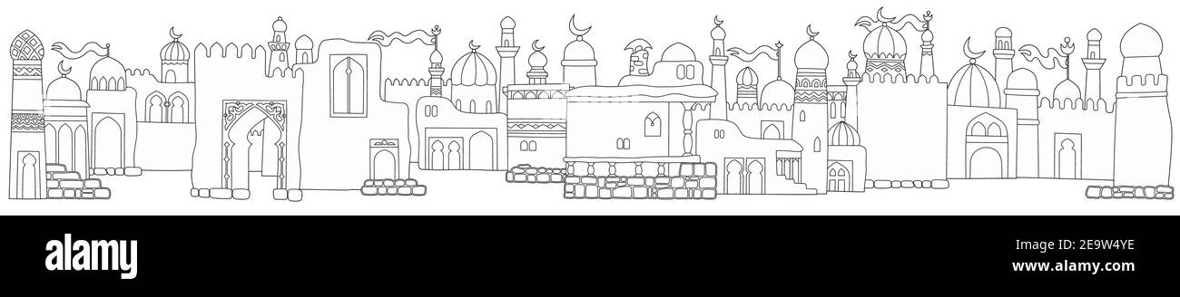 Vector east cartoon buildings Stock Vector Image & Art - Alamy