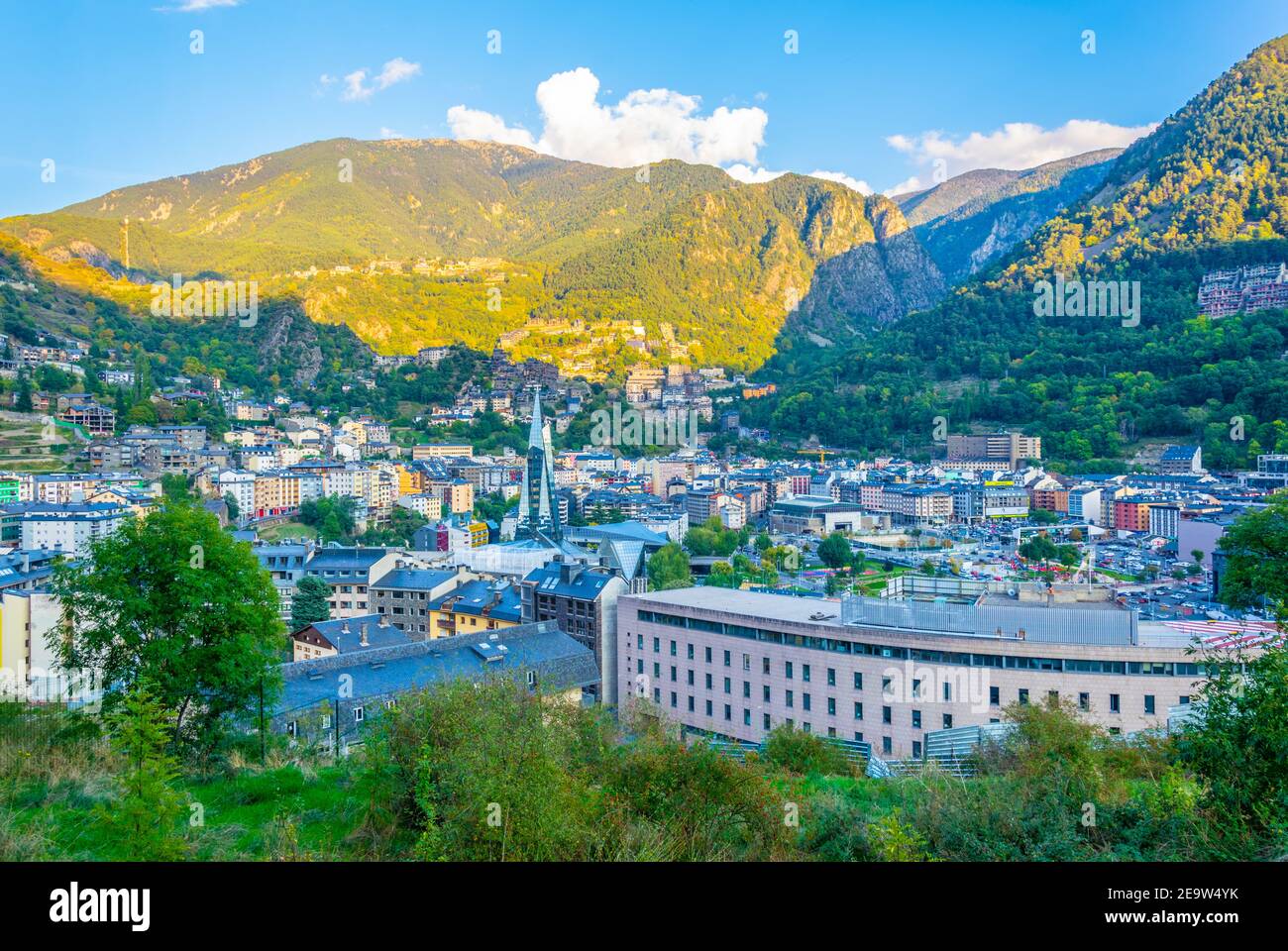 Aerial view of Andorra la Vella Stock Photo - Alamy