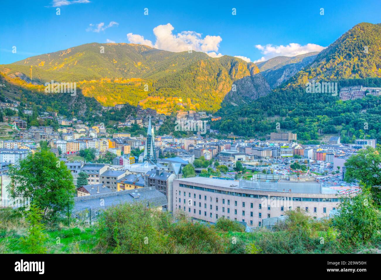 Aerial view of Andorra la Vella Stock Photo - Alamy