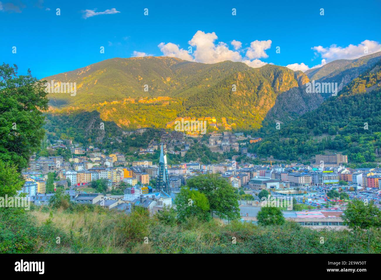 Aerial view of Andorra la Vella Stock Photo - Alamy