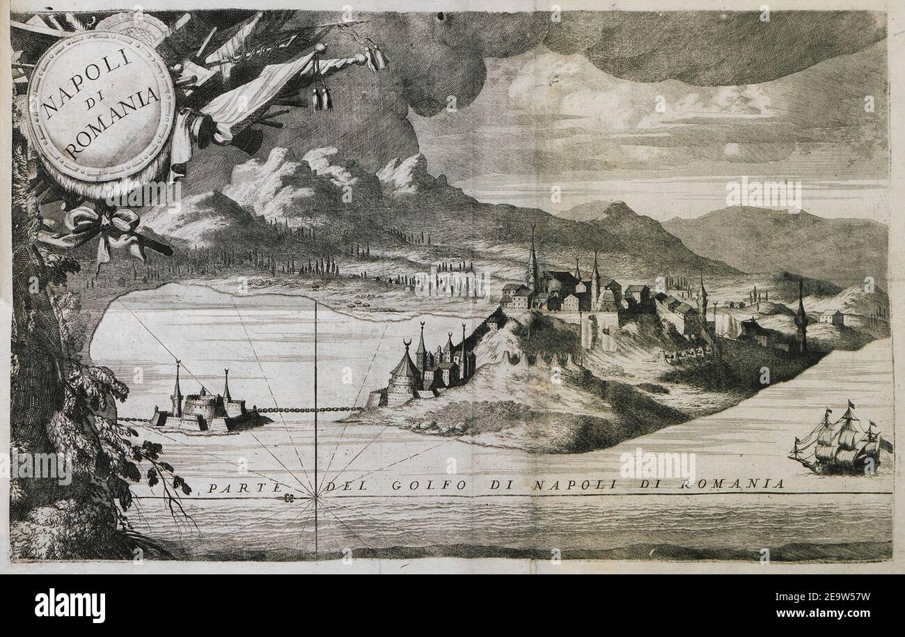 Napoli di Romania - Coronelli Vincenzo Maria - 1708 Stock Photo - Alamy
