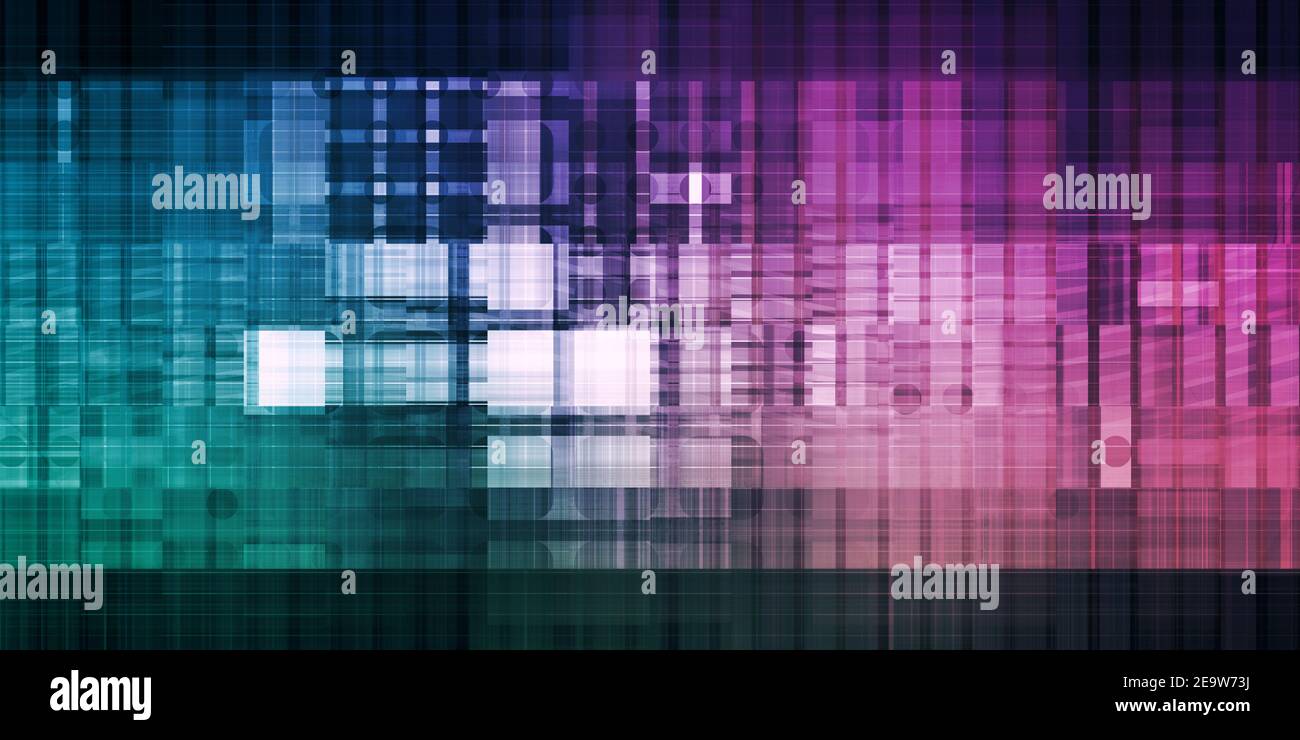 Technology Network with a Data Grid System Stock Photo - Alamy