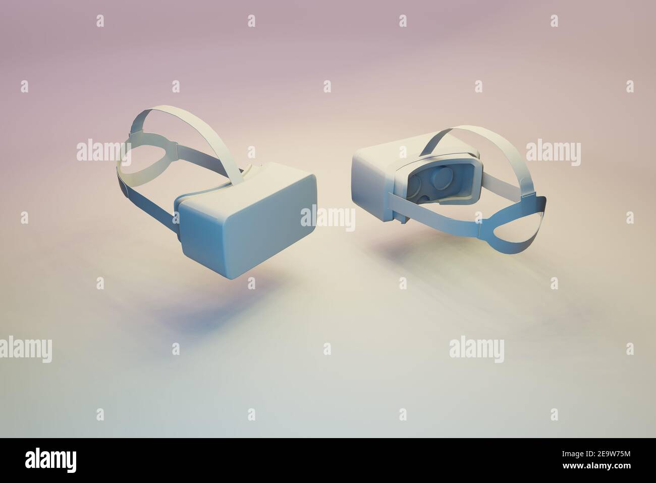 VR Goggles Headset with pastel tone color. Modern Tech Design in ...