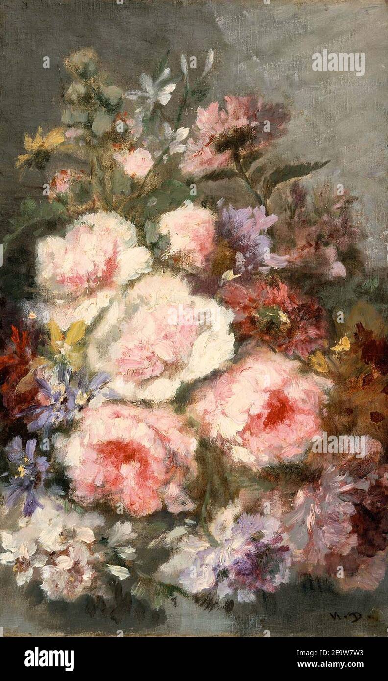 Narcisse Virgile Diaz de la Peña - Flowers Stock Photo - Alamy