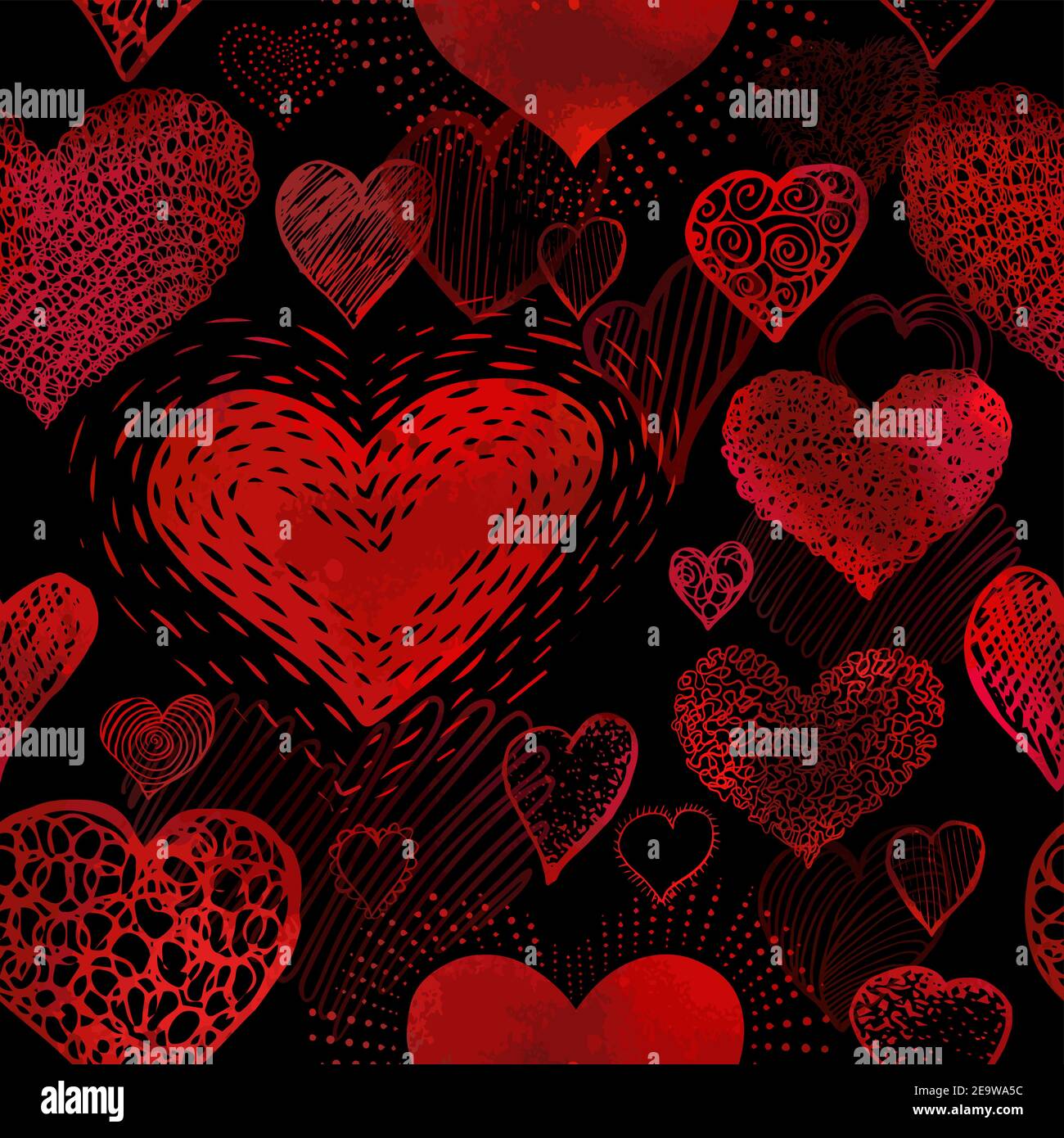 The seamless background of the heart. Vector illustration Stock Vector ...
