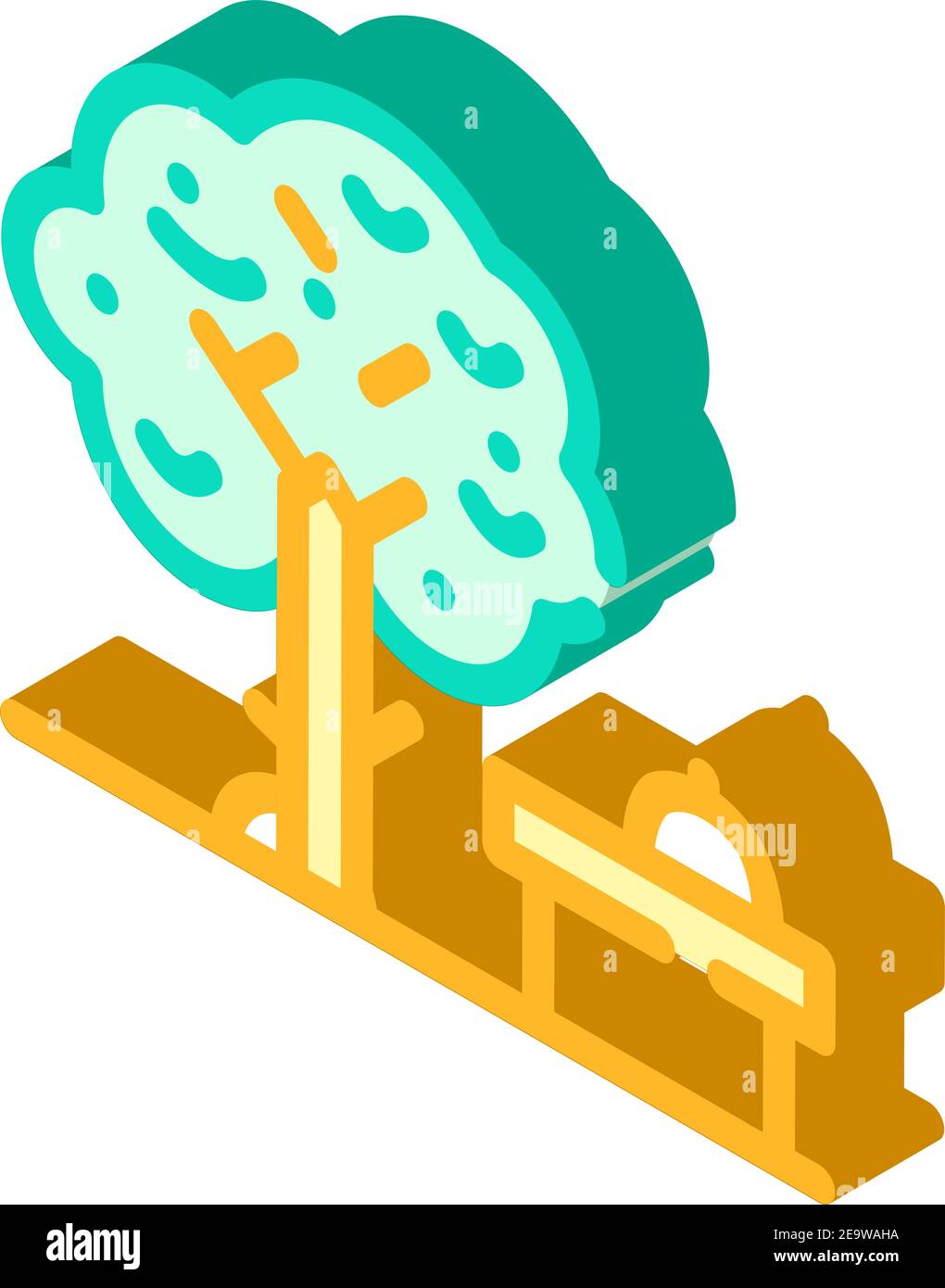 food under tree isometric icon vector illustration Stock Vector Image ...