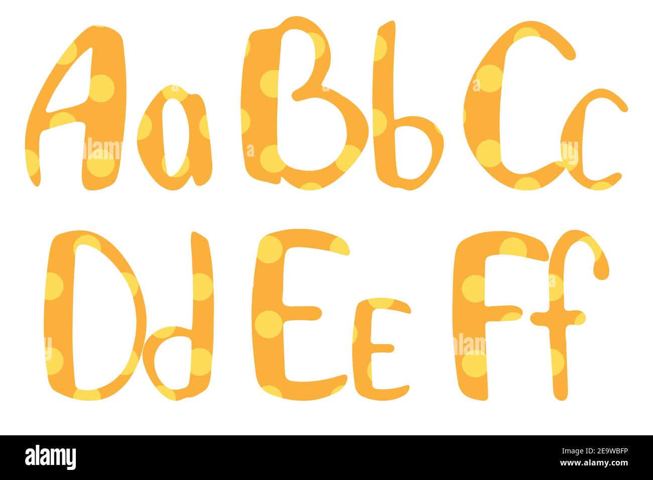 Hand drawn font cute Cut Out Stock Images & Pictures - Alamy