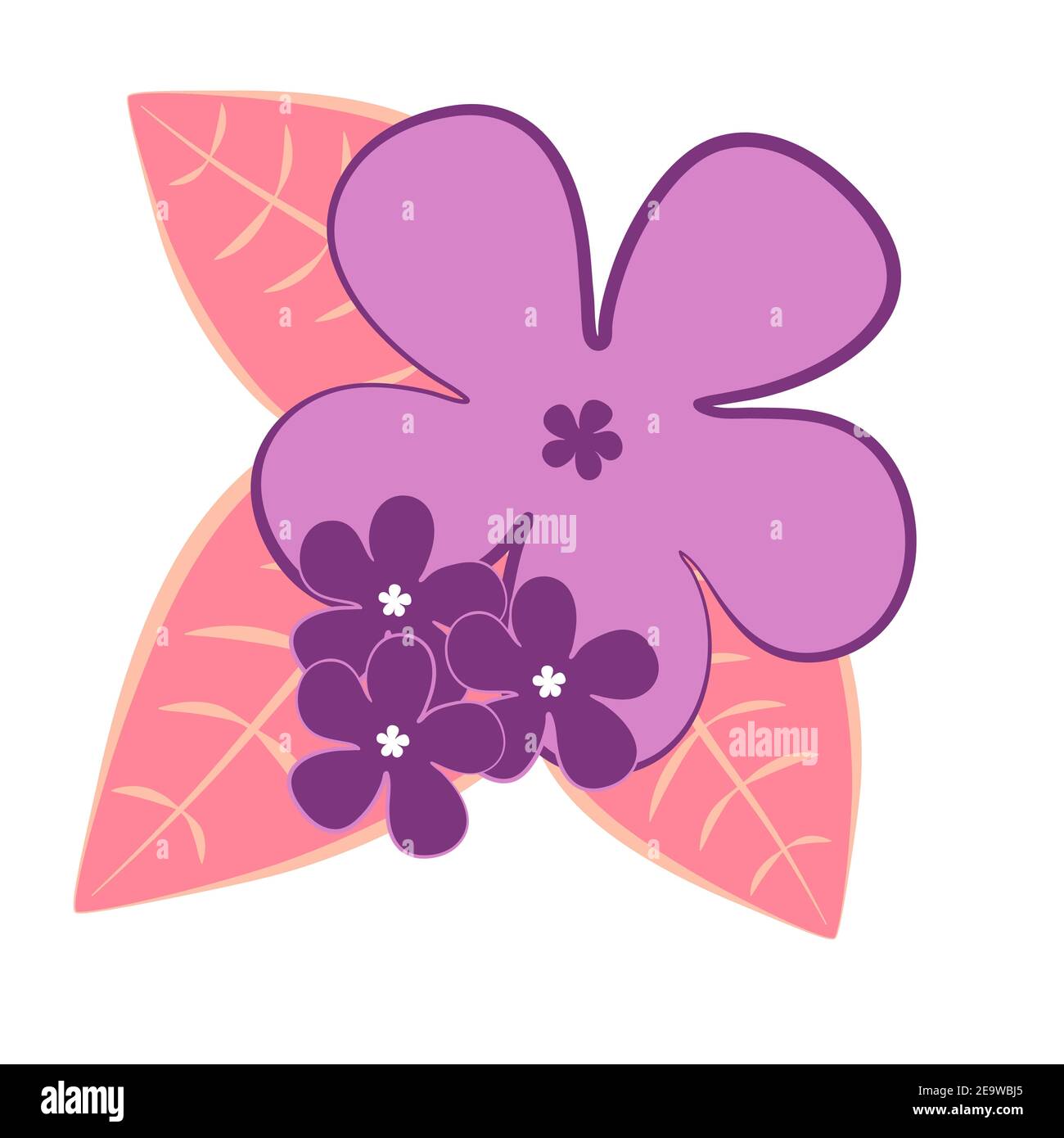 Violet blossom isolated Stock Vector Images - Alamy