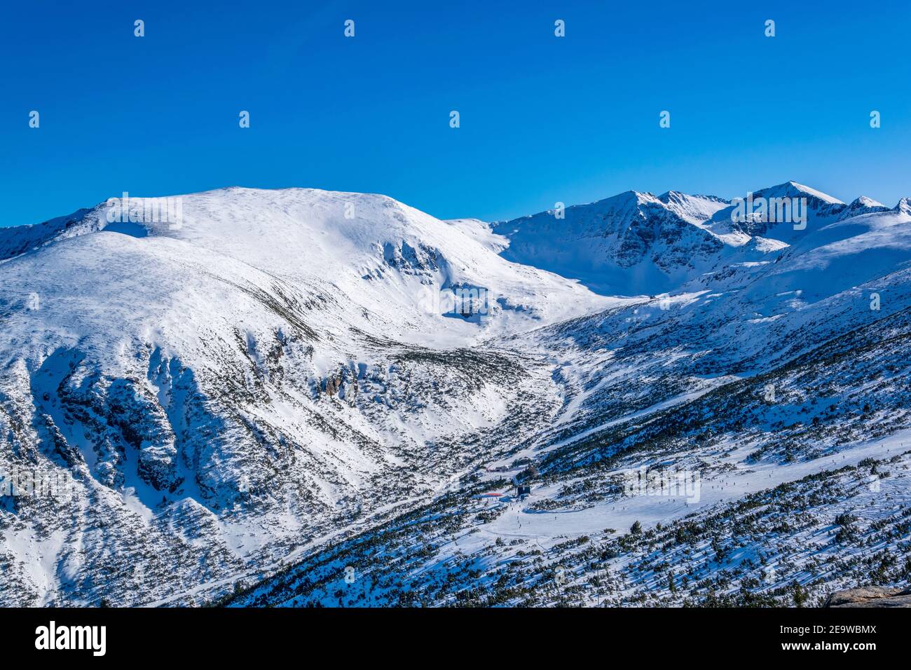 Musala mountain, the highest peak of Bulgaria, and surrounding ...