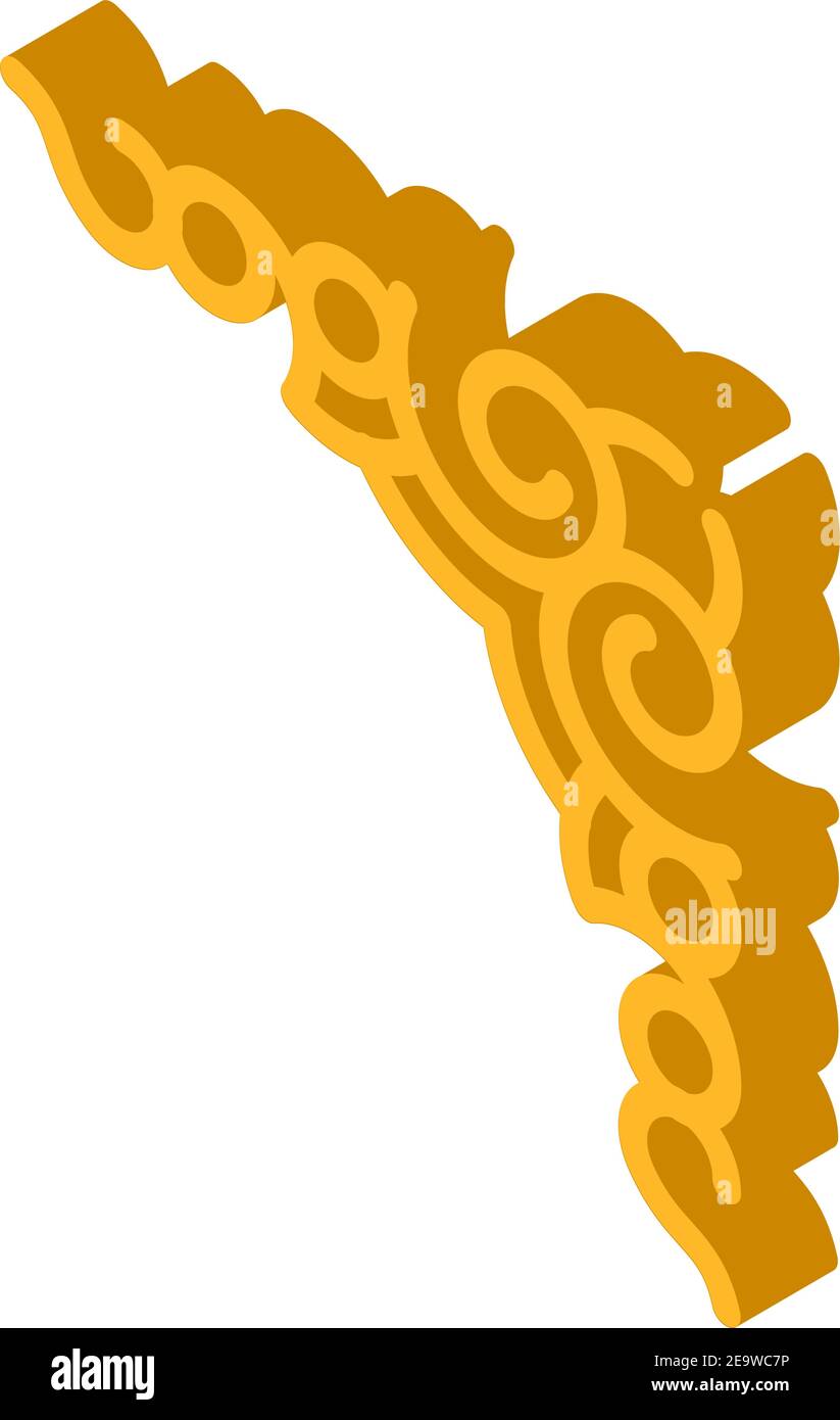 ornament corner isometric icon vector illustration color Stock Vector ...