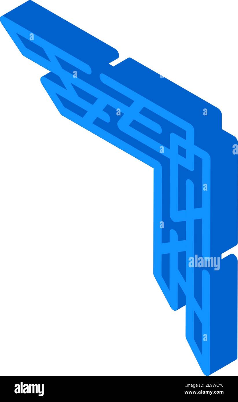 decorative corner isometric icon vector illustration color Stock Vector ...