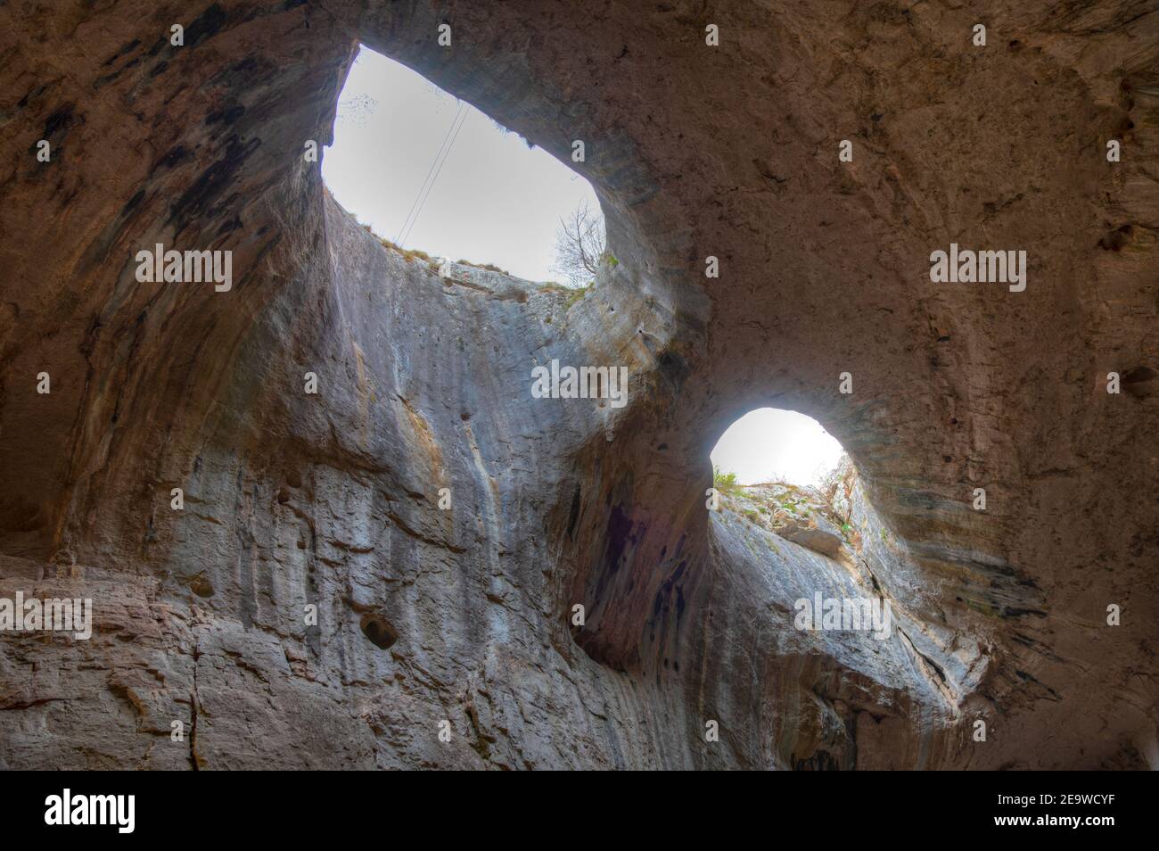 Prohodna cave in Bulgaria famous for the God's eyes holes in the ...