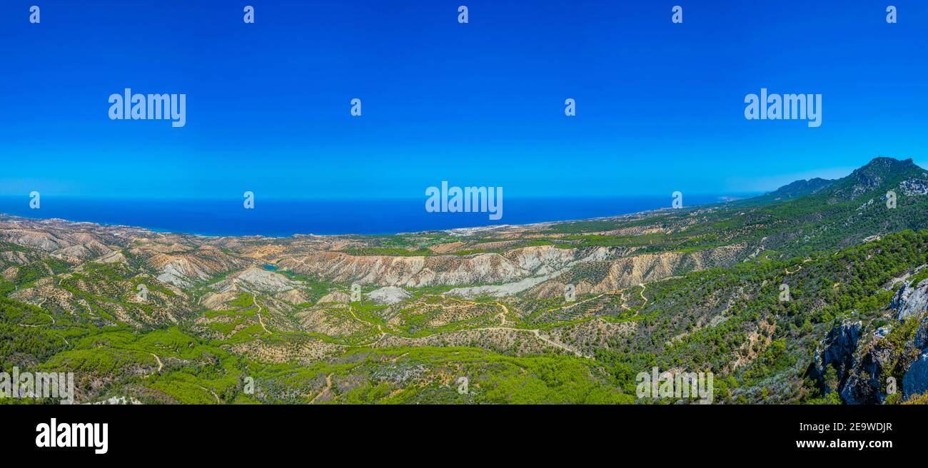 Seaside of southern cyprus viewed from stavrovouni monastery Stock ...
