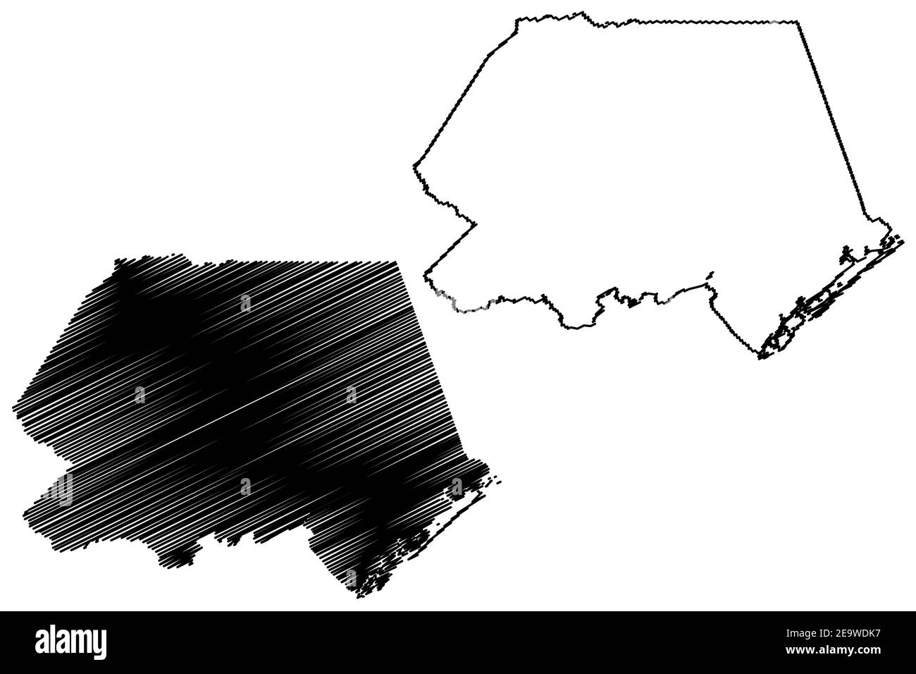 Pender county map Black and White Stock Photos & Images - Alamy