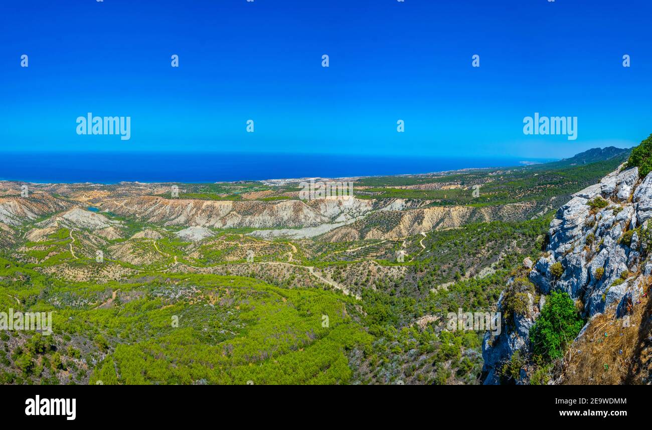 Seaside of southern cyprus viewed from stavrovouni monastery Stock ...