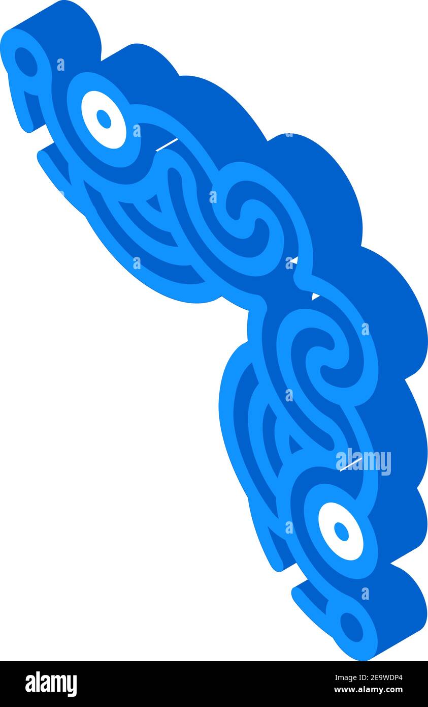 curly corner isometric icon vector illustration color Stock Vector ...