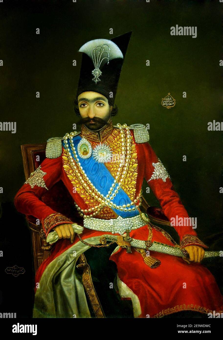 Nasser al-Din Shah Louvre MAO776-Edit Stock Photo - Alamy