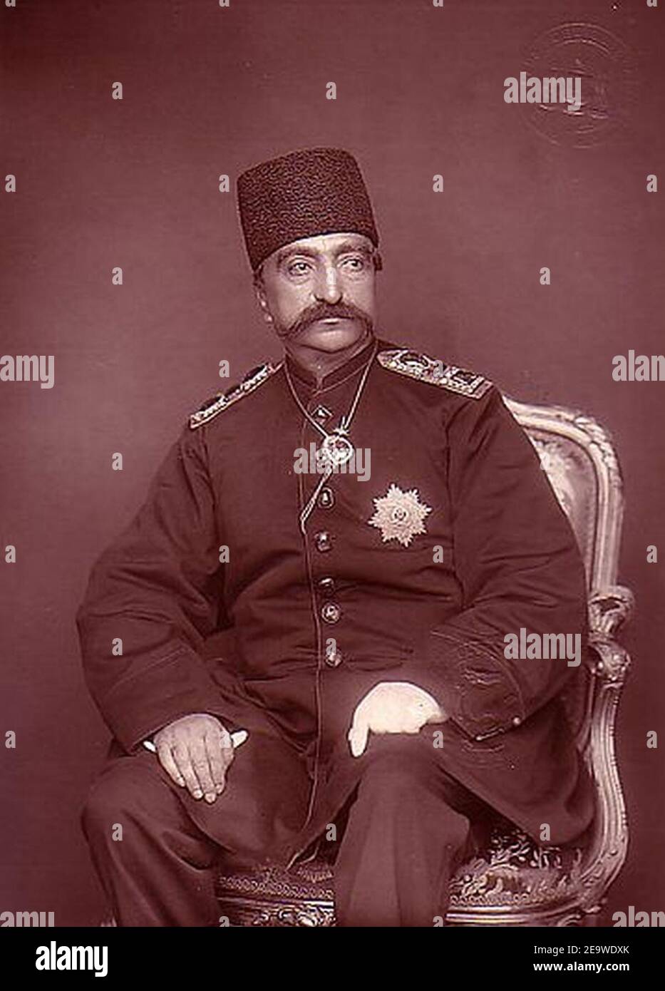 Nasser-ed-Din Shah, Shah of Persia, by Herbert Rose Barraud Stock Photo ...