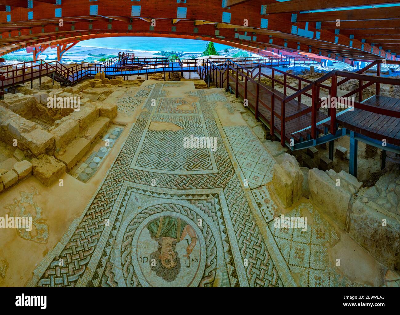 Ruins of an ancient house with beautiful floor mosaics in ancient ...