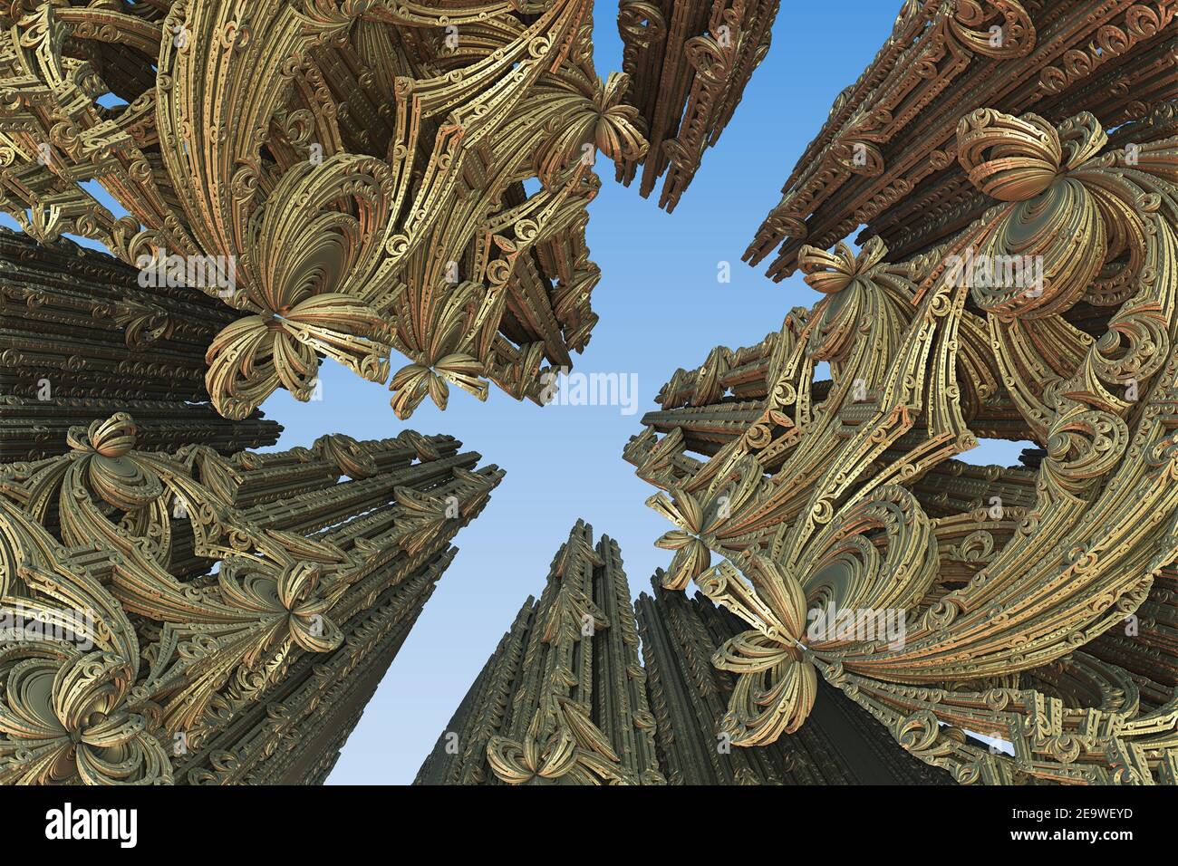 Abstract artwork - 3d illustration, organic geometric shapes Stock ...