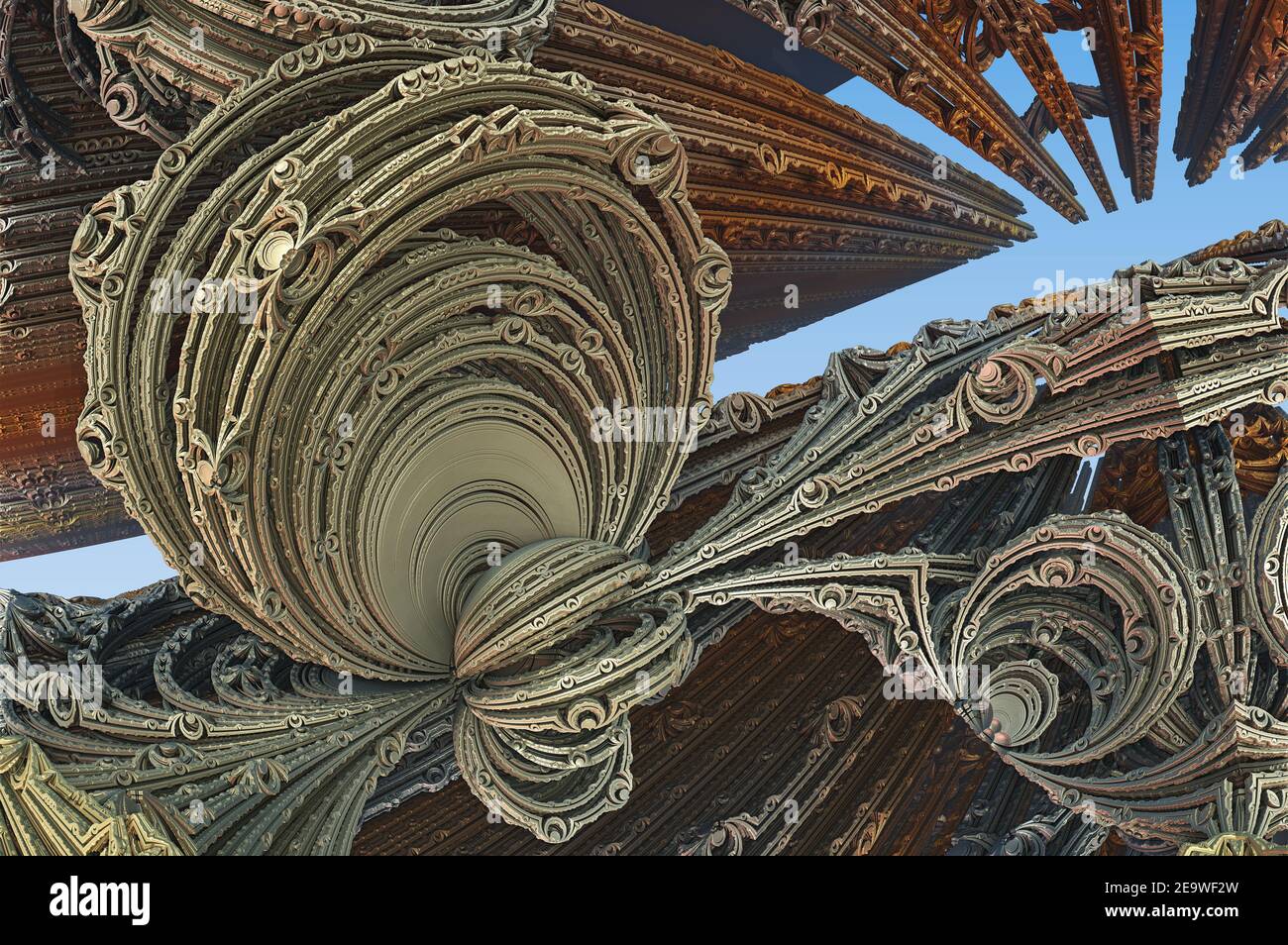 Abstract artwork - 3d illustration, organic geometric shapes Stock ...