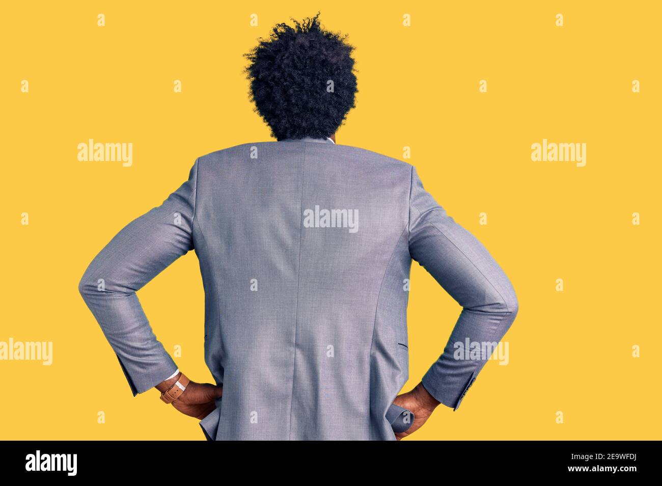 Man black jacket backwards hi-res stock photography and images - Alamy