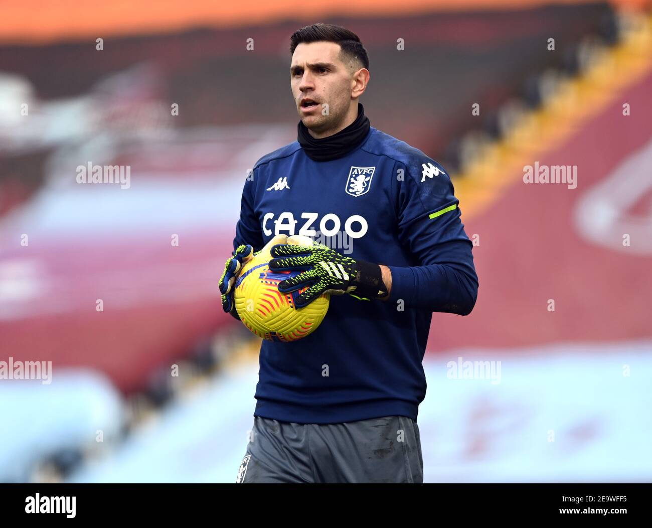 Aston Villa goalkeeper Emiliano Martinez ahead of the Premier League ...