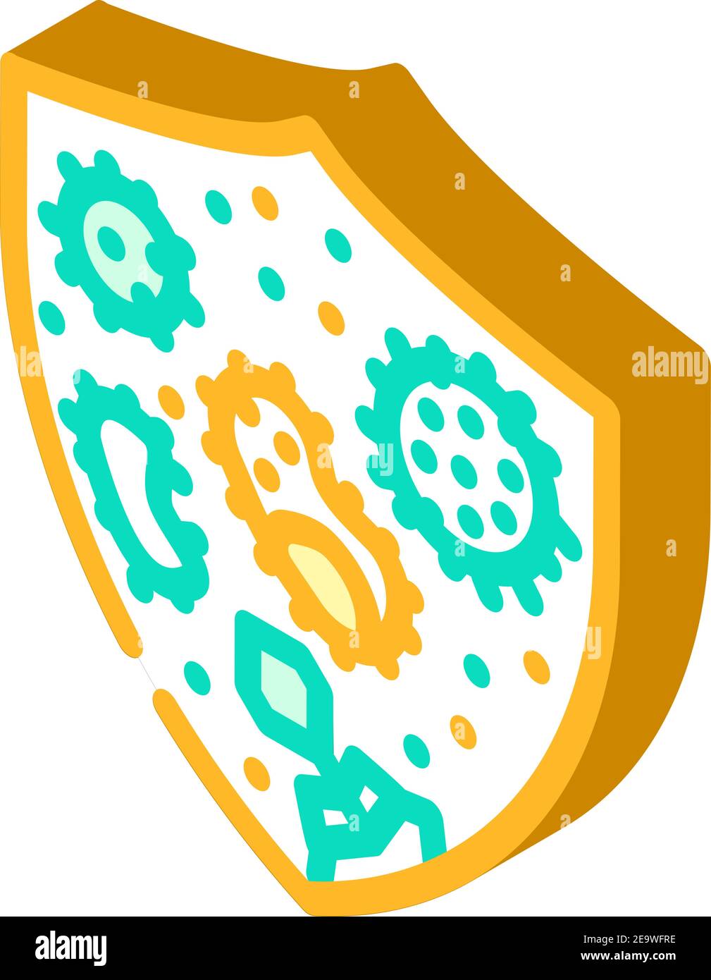 symbol of protection against disease isometric icon vector illustration ...