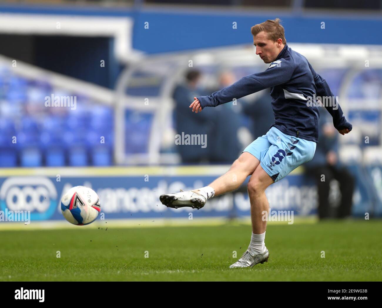 Coventry City's Jamie Allen warming up before the Sky Bet Championship ...