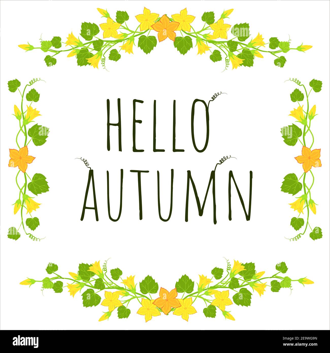 Garden border in autumn Stock Vector Images - Alamy
