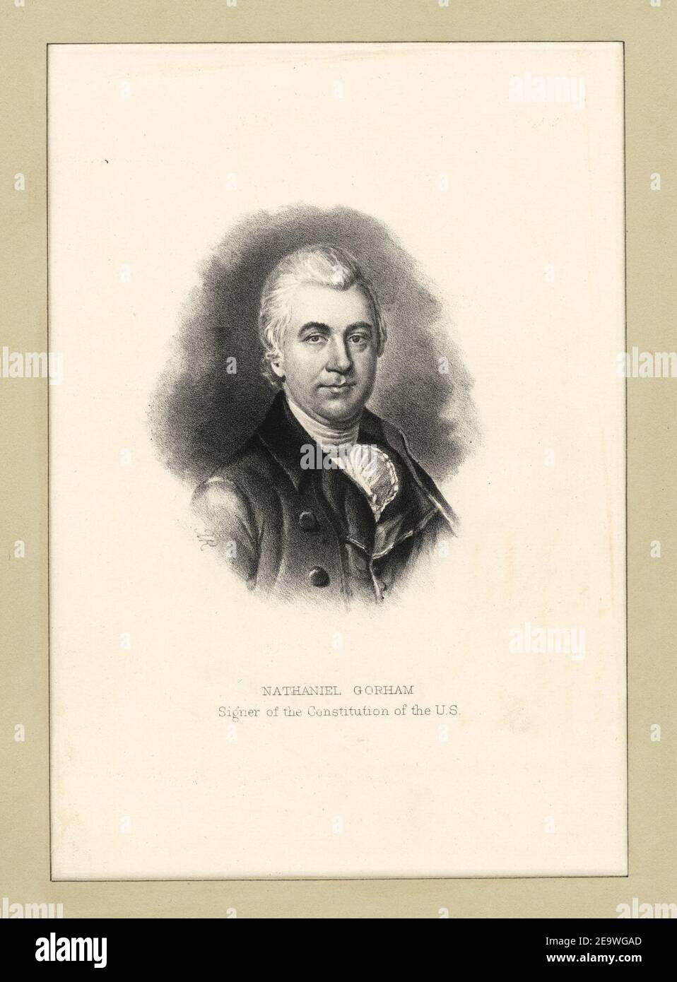 Nathaniel Gorham, signer of the Constitution of the U.S Stock Photo - Alamy