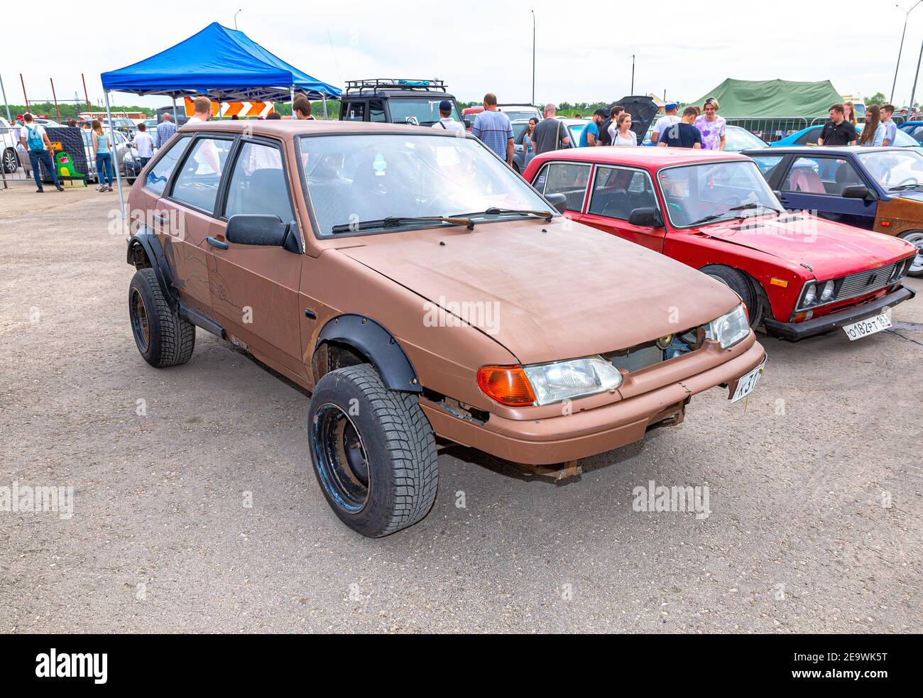 Samara, Russia - May 19, 2018: Vintage Soviet automobile Lada with ...