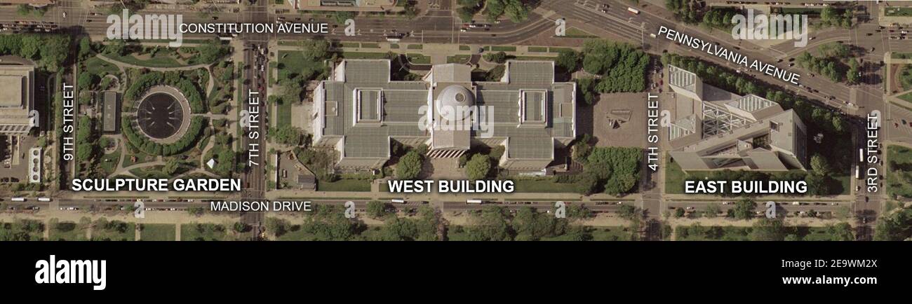 National Gallery of Art map Stock Photo - Alamy