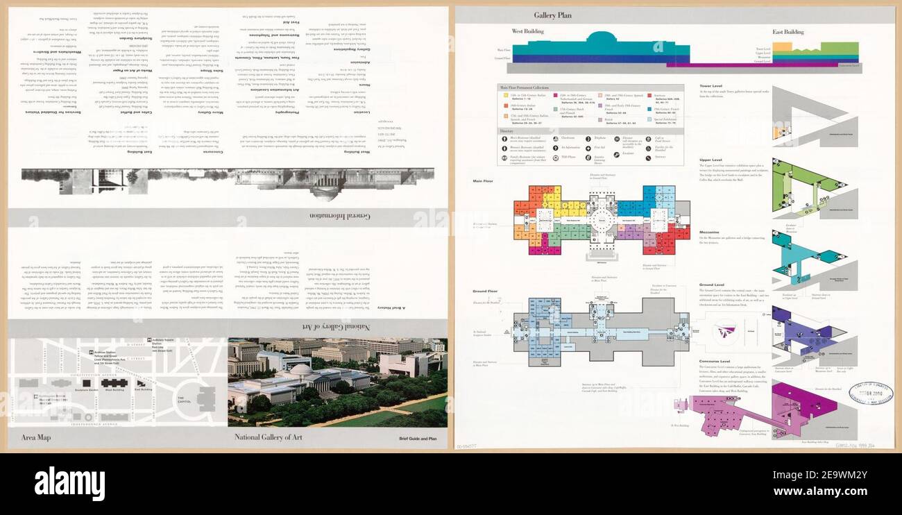 National Gallery of Art, brief guide and plan Stock Photo - Alamy