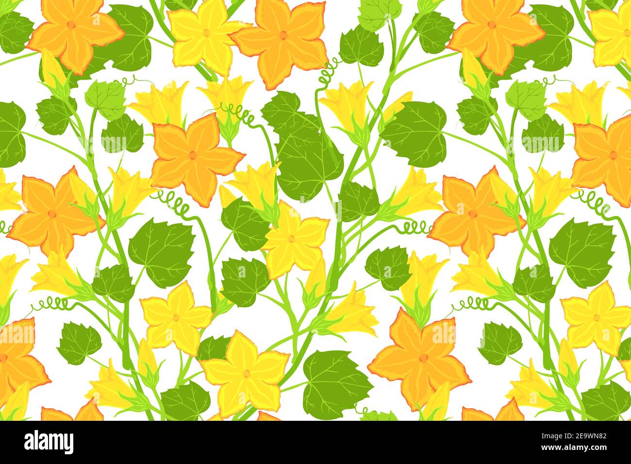 Botanical pattern yellow Stock Vector Images - Alamy